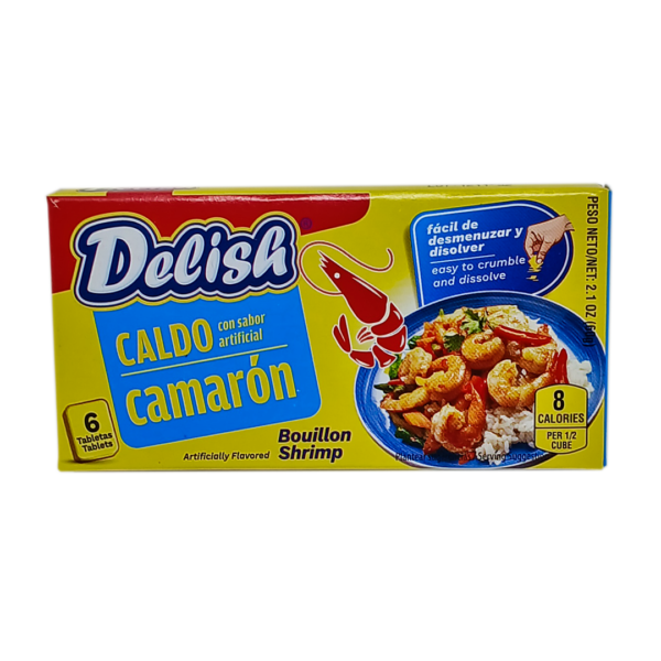 Delish Caldo Sabor a Camarón 6 Tablets 60g – Komes Kreyol