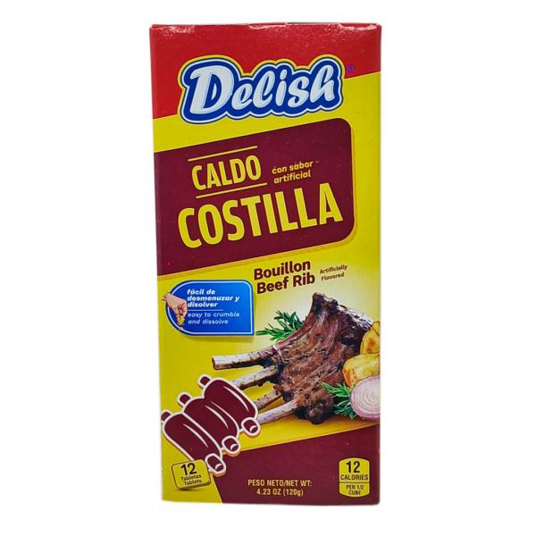 Delish Caldo Sabor a Costillas 12 Tablets 120g – Komes Kreyol